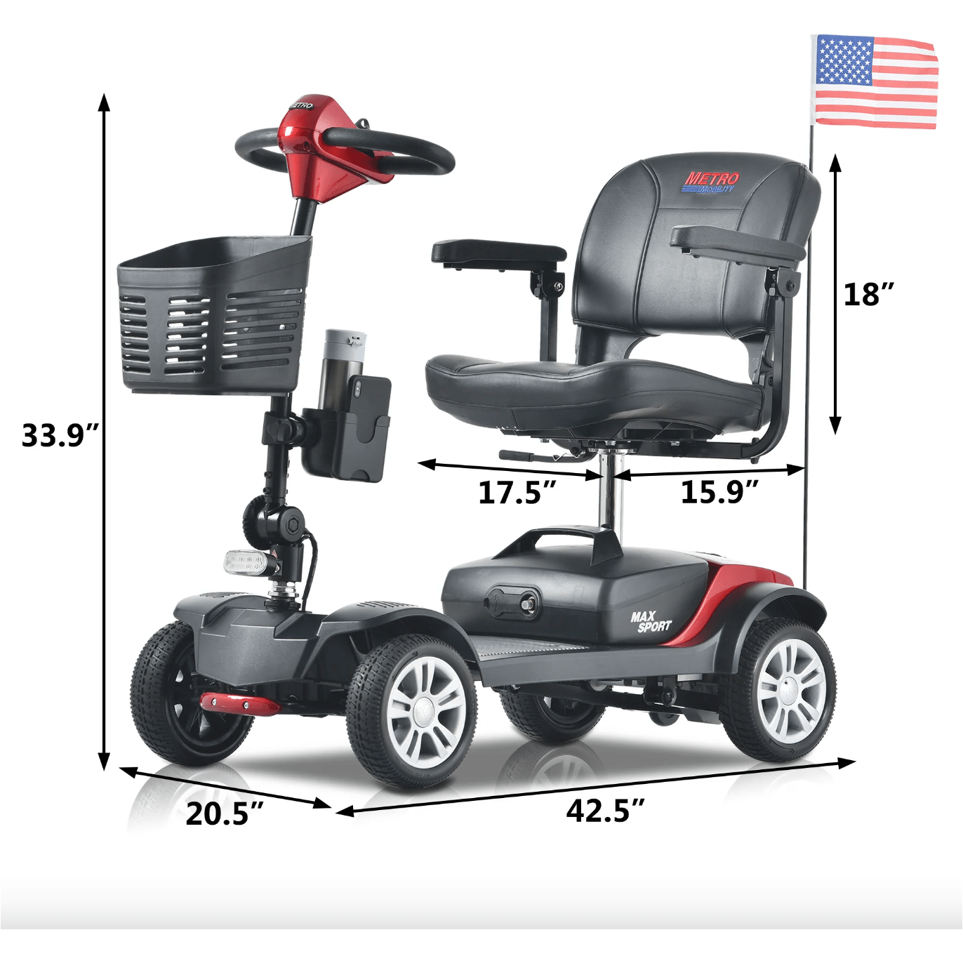 Metro Max Sport 4-Wheel Mobility Scooter — RestoreMobility
