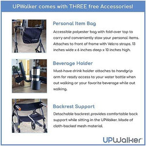UpWalker Standard Upright Walker with Seat & Brakes H200 — RestoreMobility